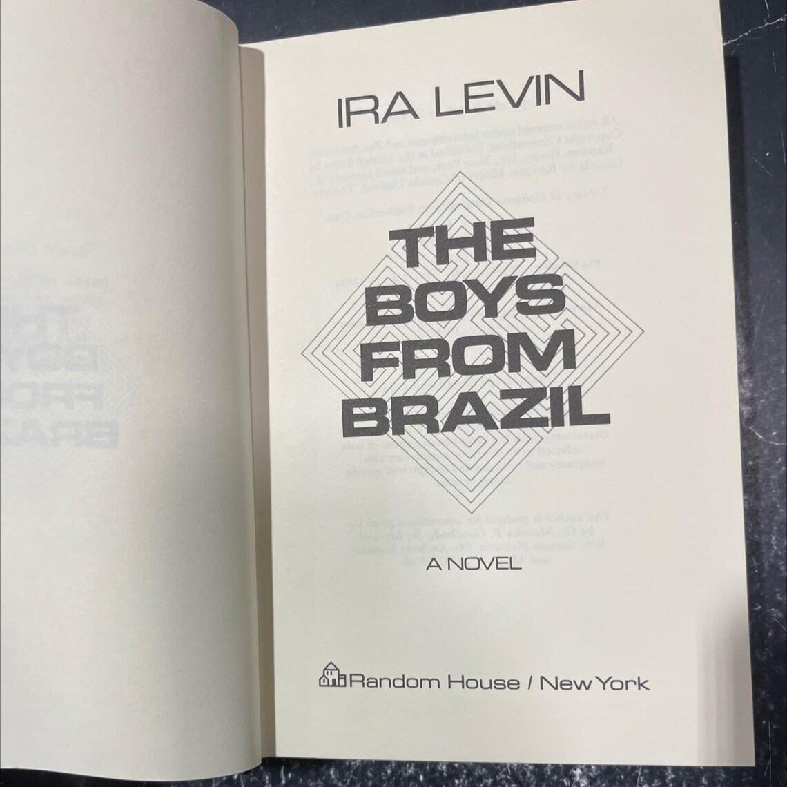 The Boys From Brazil Book, by Ira Levin, 1976 Hardcover RARE-R68-B10-F ...