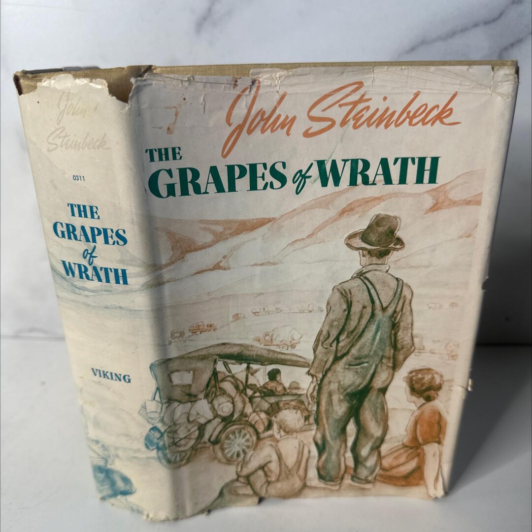 The Grapes of Wrath Book, by John Steinbeck, 1939 Hardcover, Vintage ...