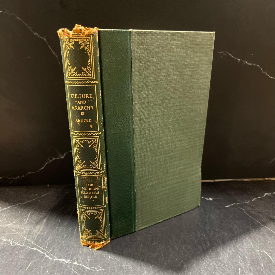 Culture and Anarchy Book, by Matthew Arnold, 1928 Leather RARE-R67-B9-E ...