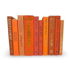 Orange Hardcover Books - Bulk - Etsy