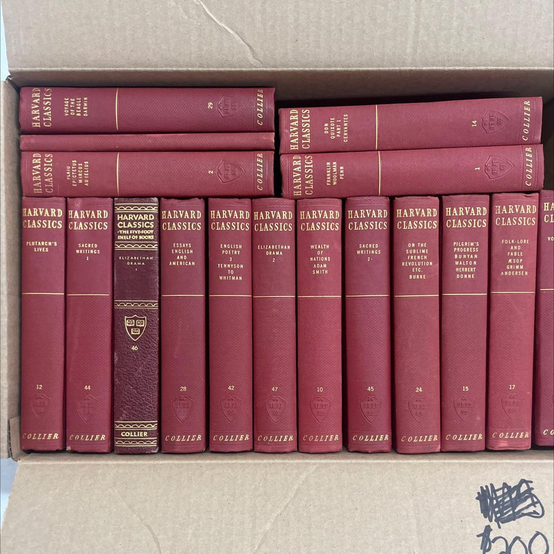Harvard Classics Book Box 18 Books 1T1S1041 - Etsy