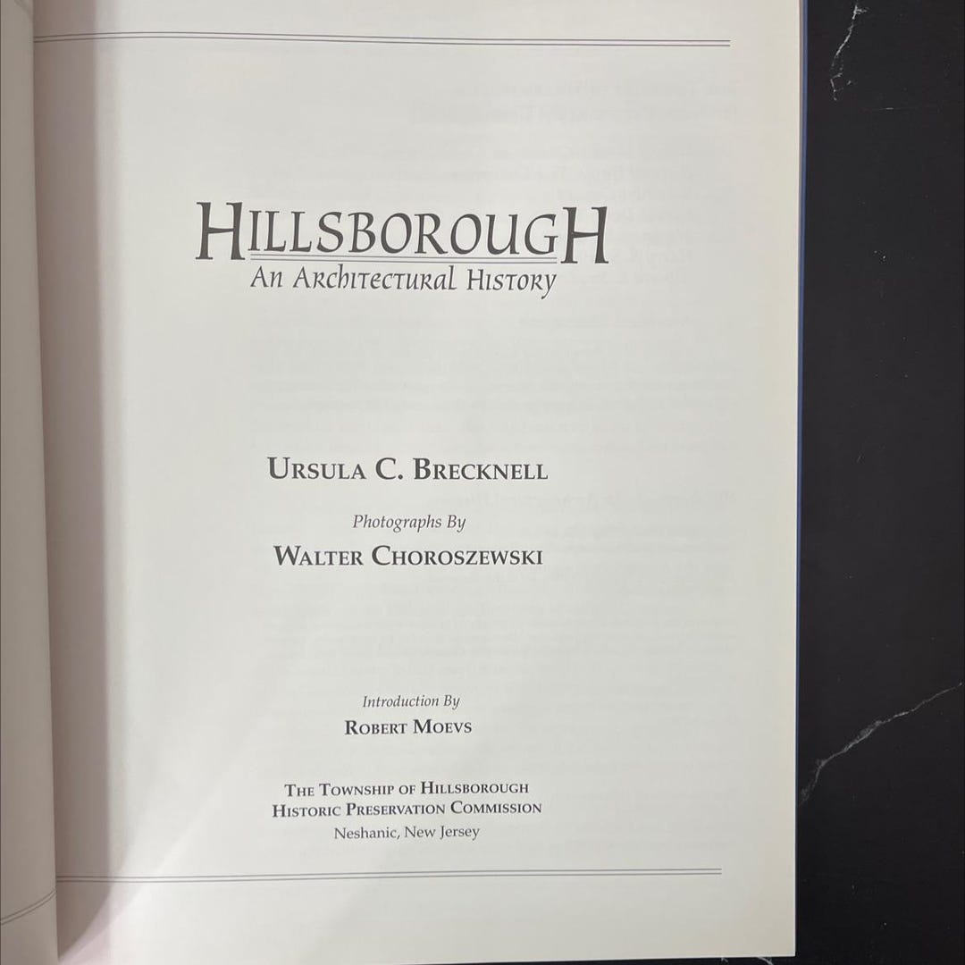 Hillsborough an Architectural History Book, by Ursula C. Brecknell ...