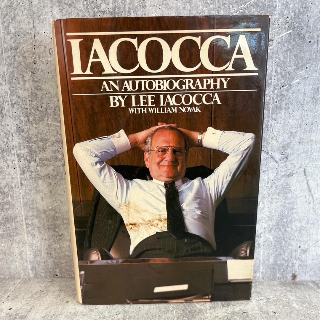 Iacocca an Autobiography Book, by Lee Iacocca With William Novak, 1984 ...