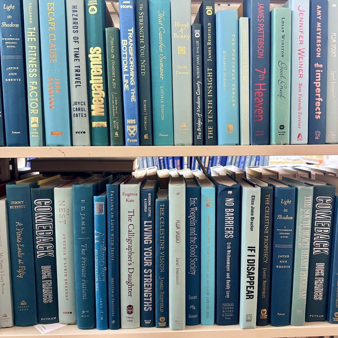 Mixed Teal Books by the Foot - Bulk - Etsy