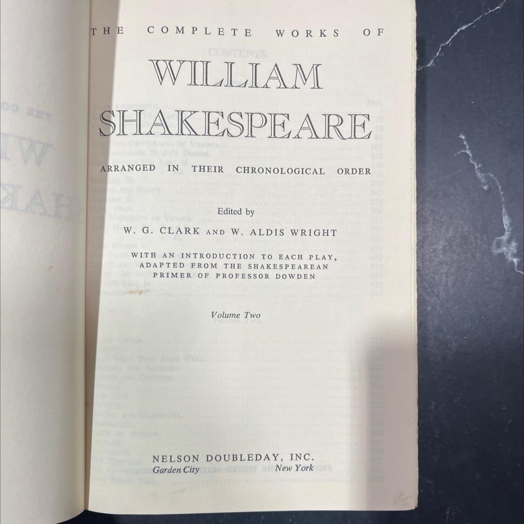 The Complete Works of William Shakespeare Arranged in Their ...