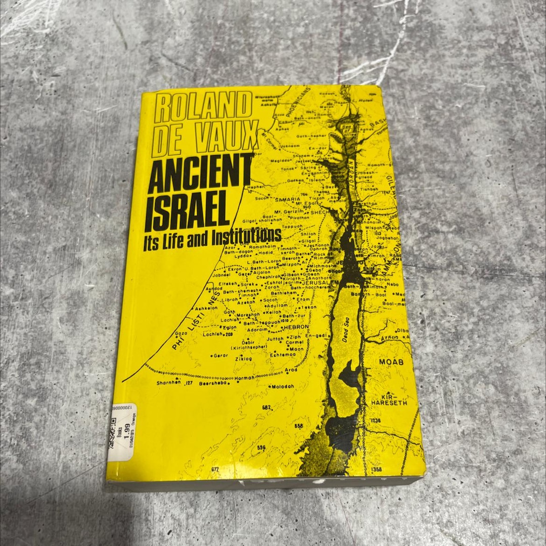 Ancient Israel Its Life and Institutions Book, by Roland De Vaux, 1990 ...