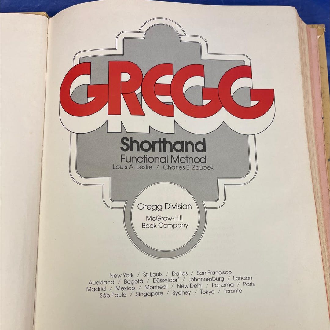 Gregg Shorthand Functional Method Book, by Louis A. Leslie, Charles E. Zoubek, 1978 Hardcover ...
