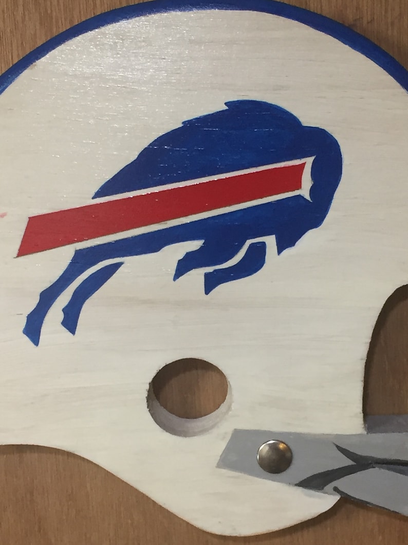Wooden Buffalo Bills Style Helmet Sign, Rustic, Wooden Sign, Hand- Cut ...