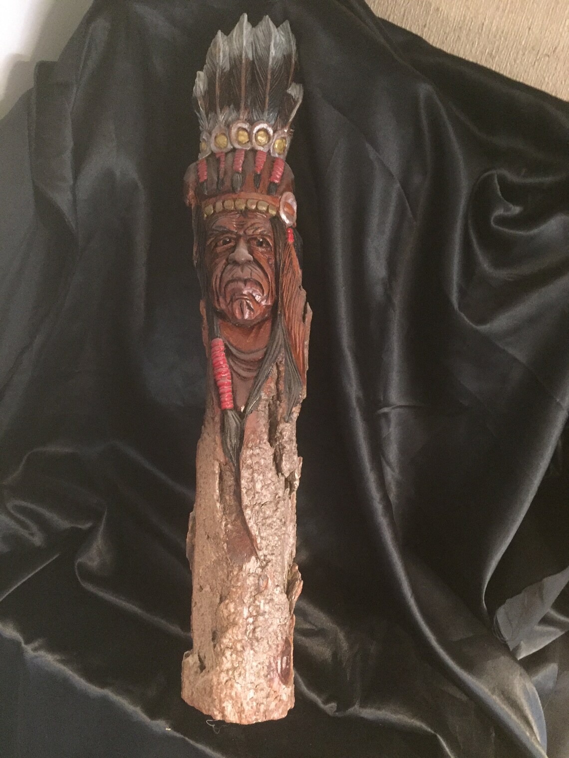 Native American Indian Wood Carving, American Indian, Bark Carving ...