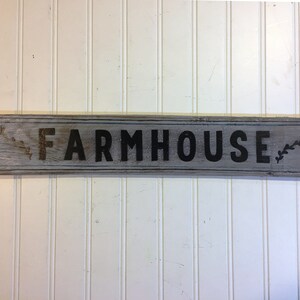 Farmhouse Sign Fixer Upper Style Wooden Gift is Hand-painted on Aged ...