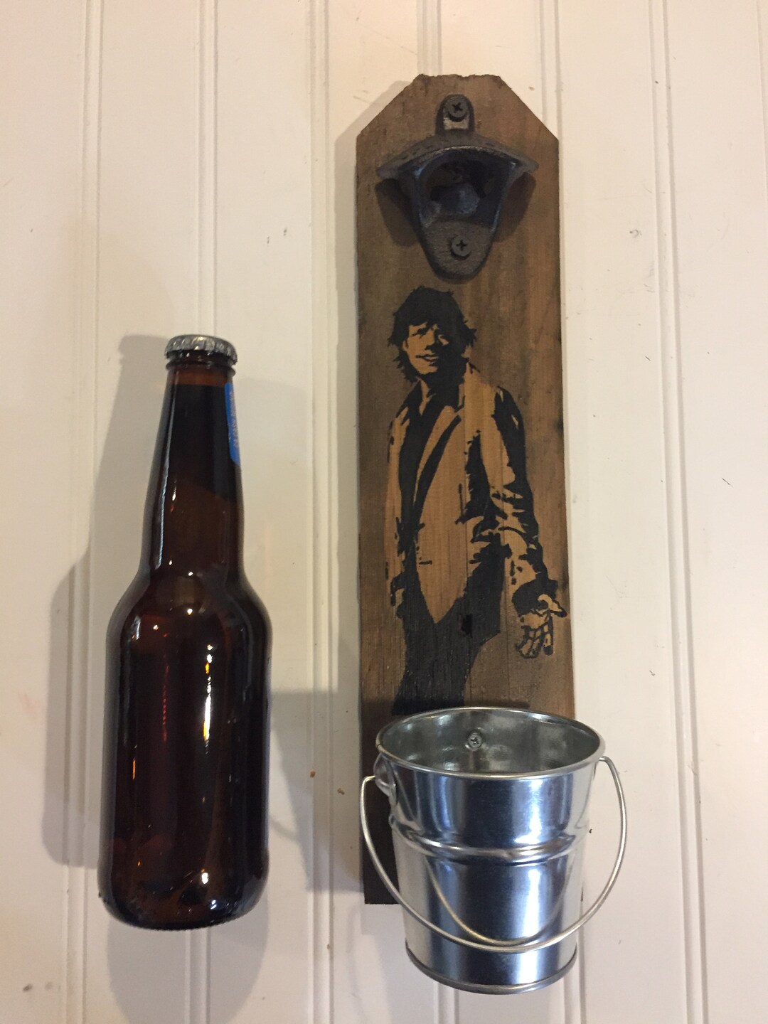 Mick Jagger Wooden Bottle Opener. Black Silhouette Image. Wall Mounted ...