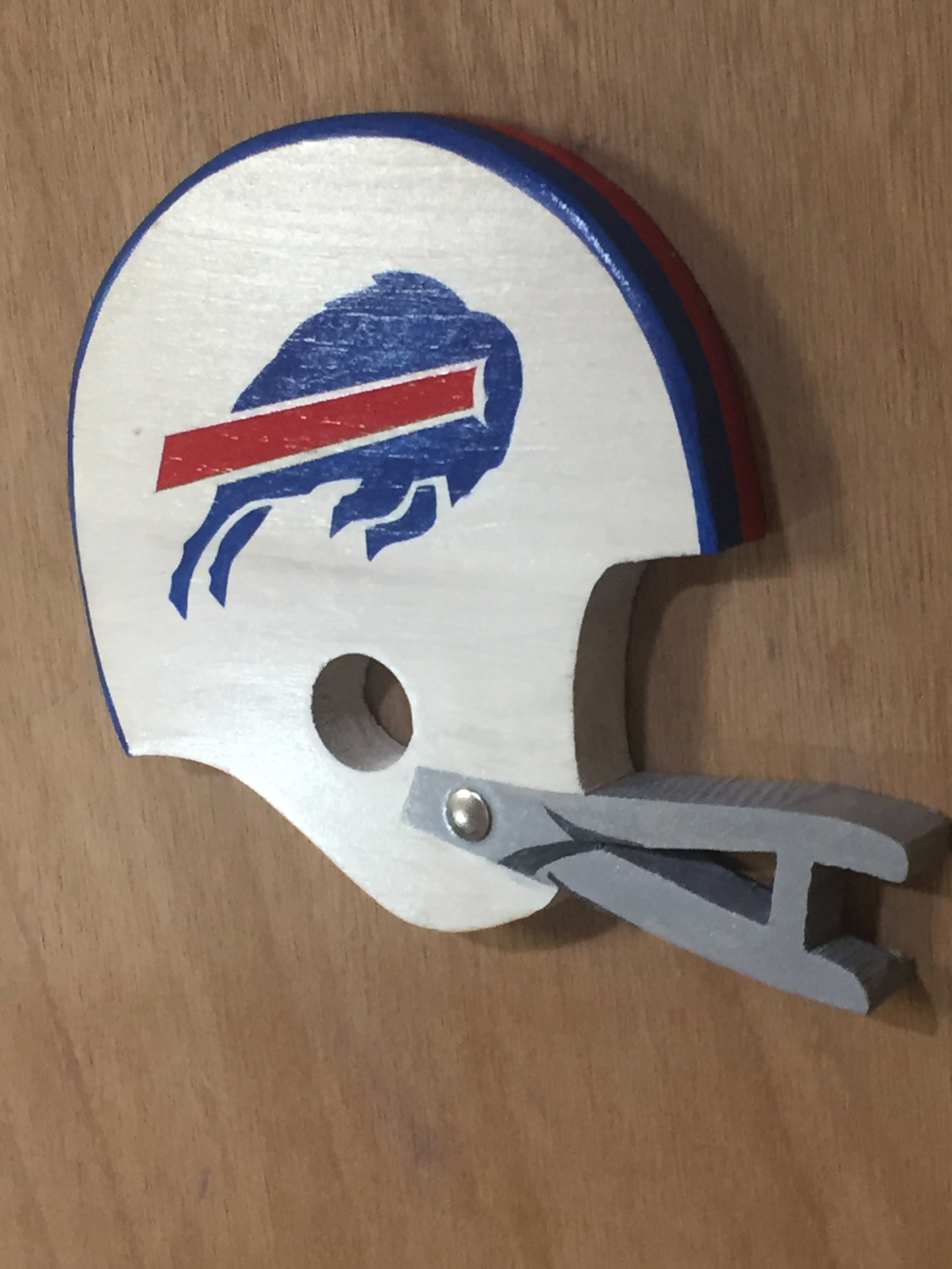 Wooden Buffalo Bills Style Helmet Sign, Rustic, Wooden Sign, Hand- Cut ...