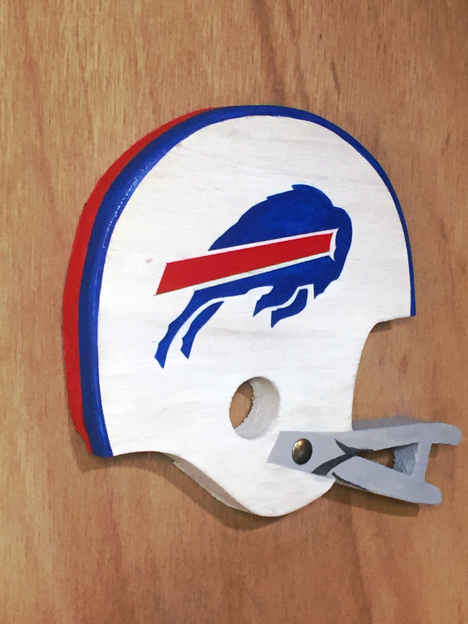 Wooden Buffalo Bills Style Helmet Sign, Rustic, Wooden Sign, Hand Cut ...