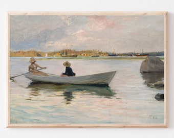 Rowboat Painting - Etsy