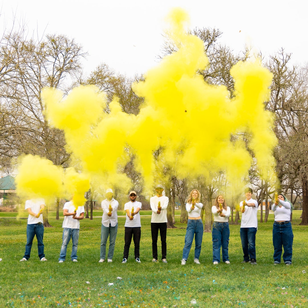 Yellow Powder Poppers Eco-friendly, Rainbow Color Run Party Pride ...