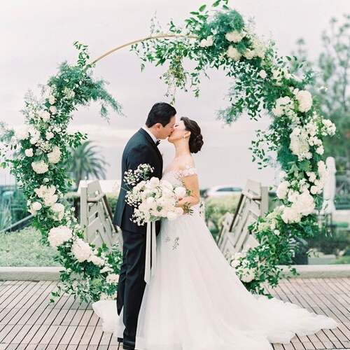 6.6ft Gold Metal Round Wedding Arch Wedding Backdrop Wedding - Etsy