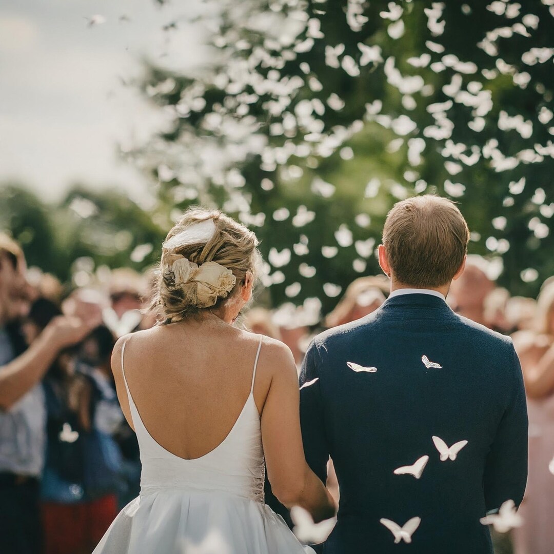 Wedding White Butterfly Confetti Poppers Biodegradable,wedding Confetti ...