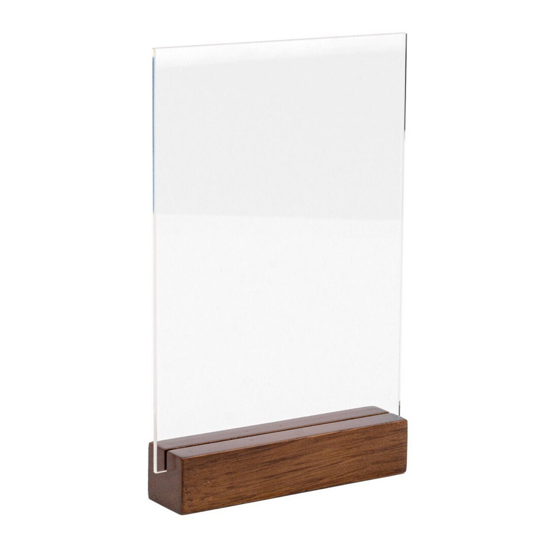 Rustic Walnut Wood Wedding Card Holder, Wedding Table Number Holder ...