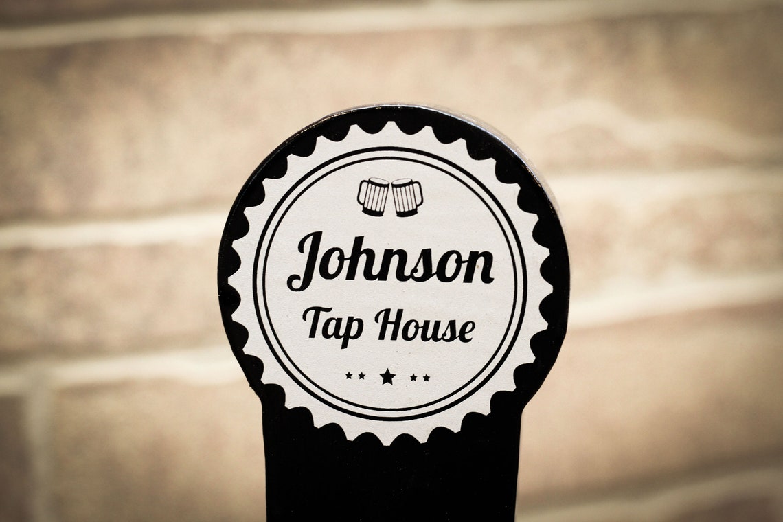 Custom Name Tap Handle Chalkboard Whiteboard or Plain | Etsy