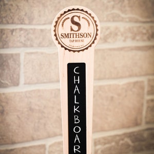 Custom Wood Monogram Tap Handle Chalkboard or Whiteboard - Etsy