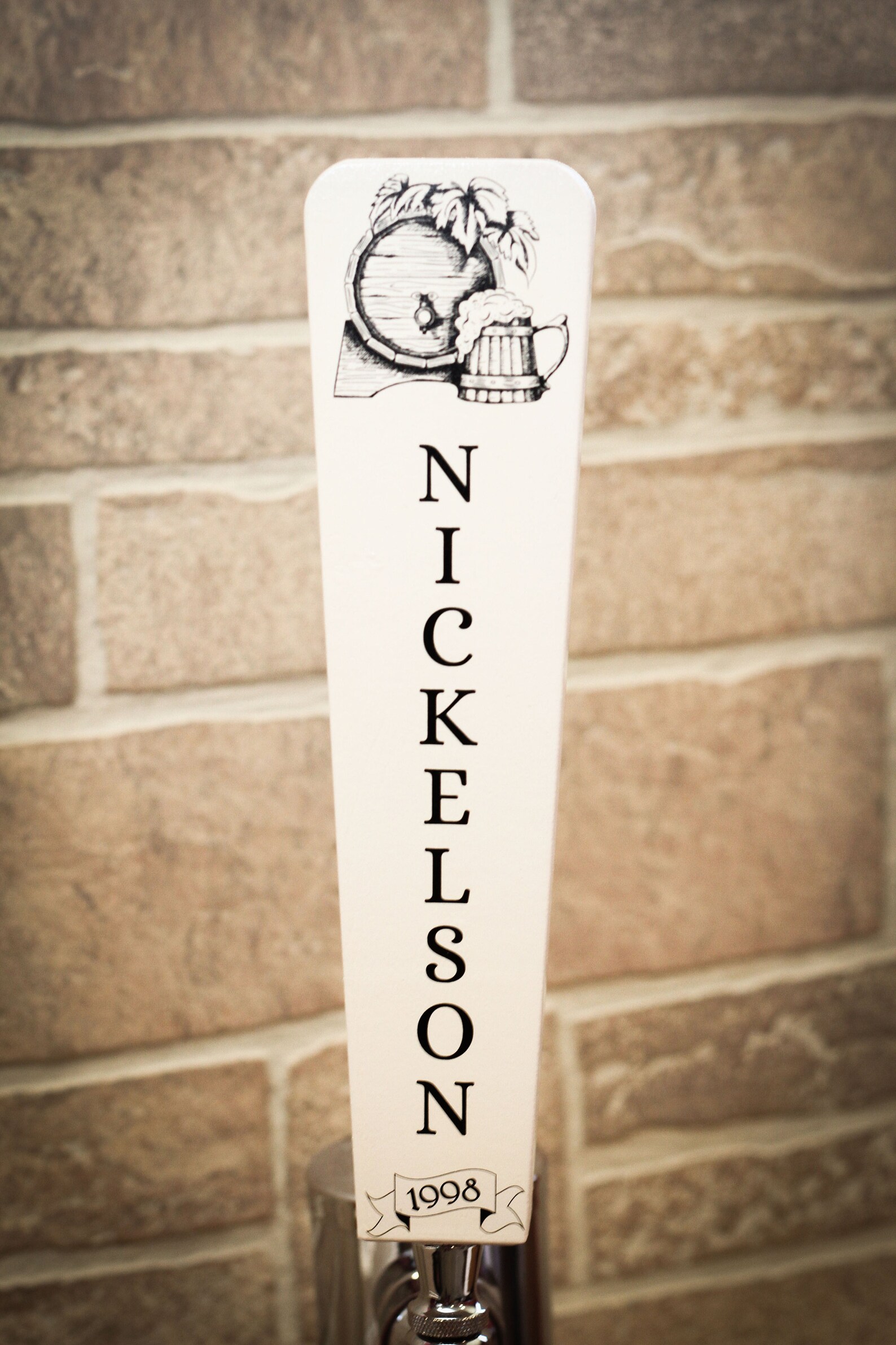 Custom Name Tap Handle White or Maple - Etsy