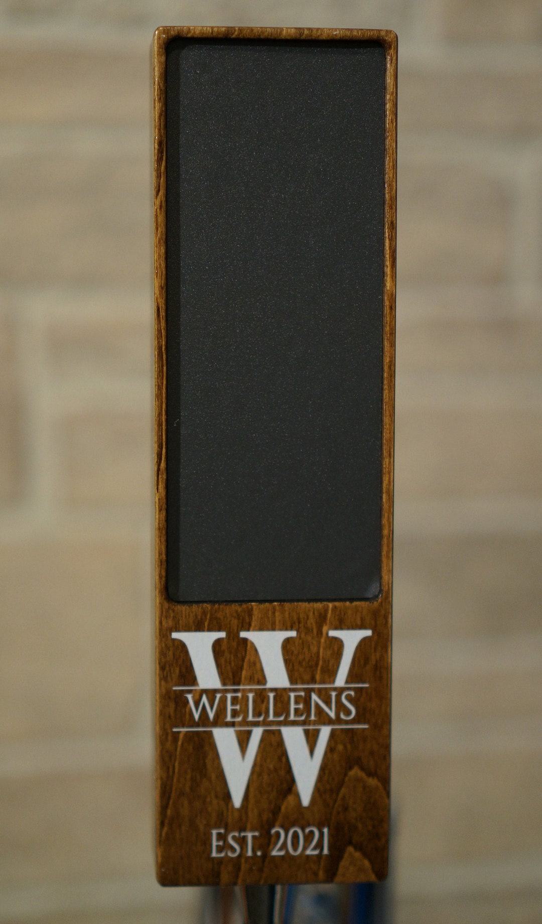 Custom Monogram Rectangle Tap Handle - Chalkboard or Whiteboard - Etsy
