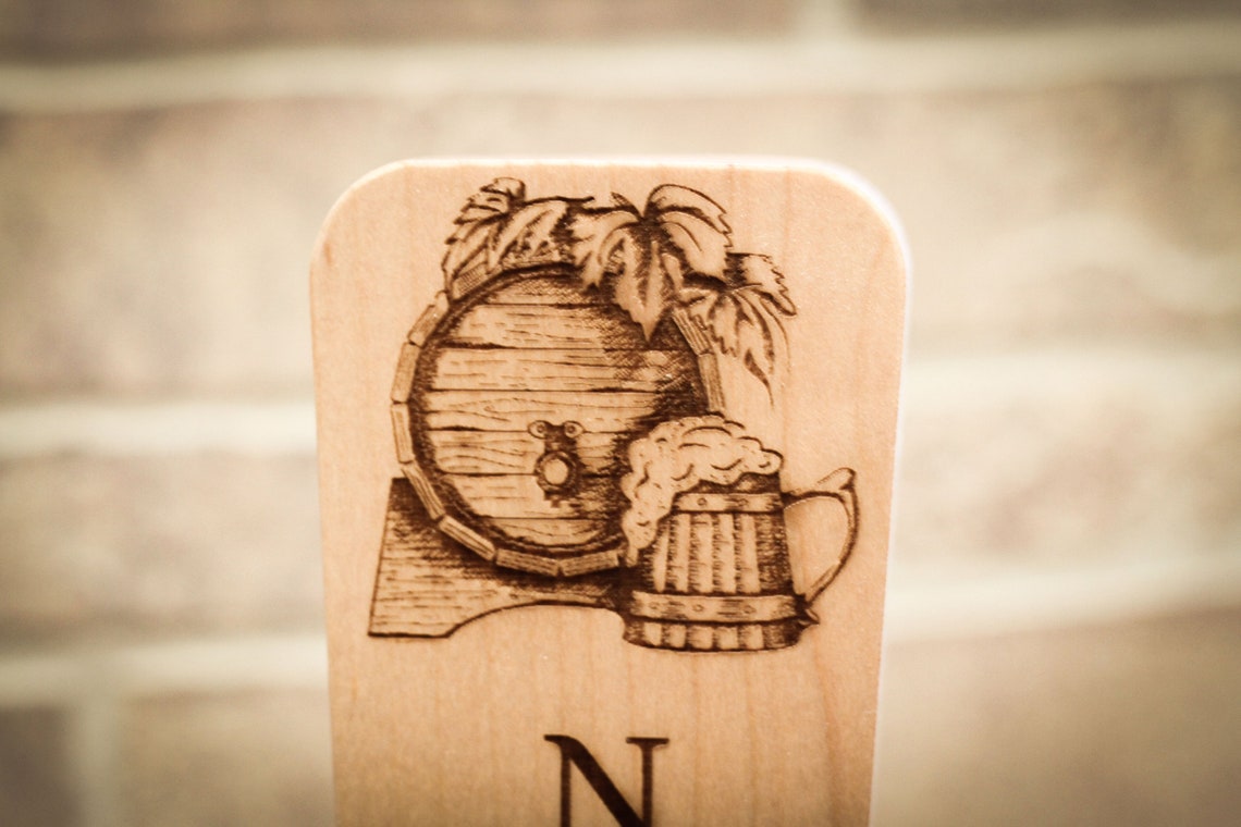 Custom Name Tap Handle White or Maple - Etsy