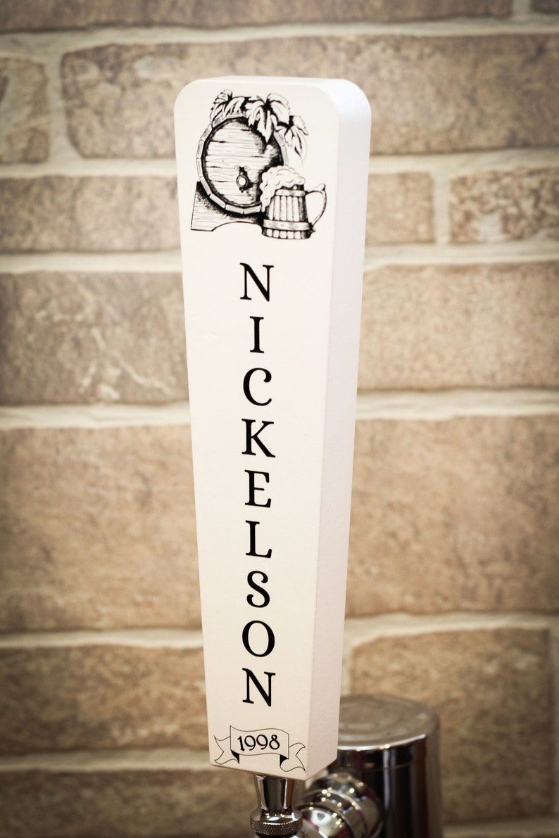 Custom Name Tap Handle - White or Maple - Etsy