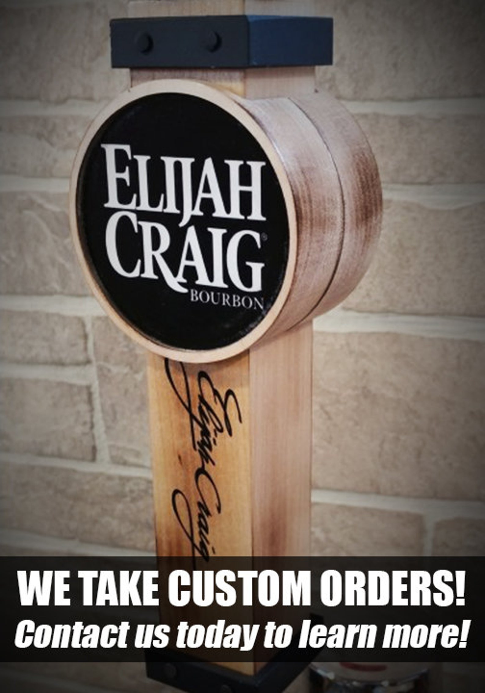 Custom Monogram & Name Tap Handle - Black or White - Etsy