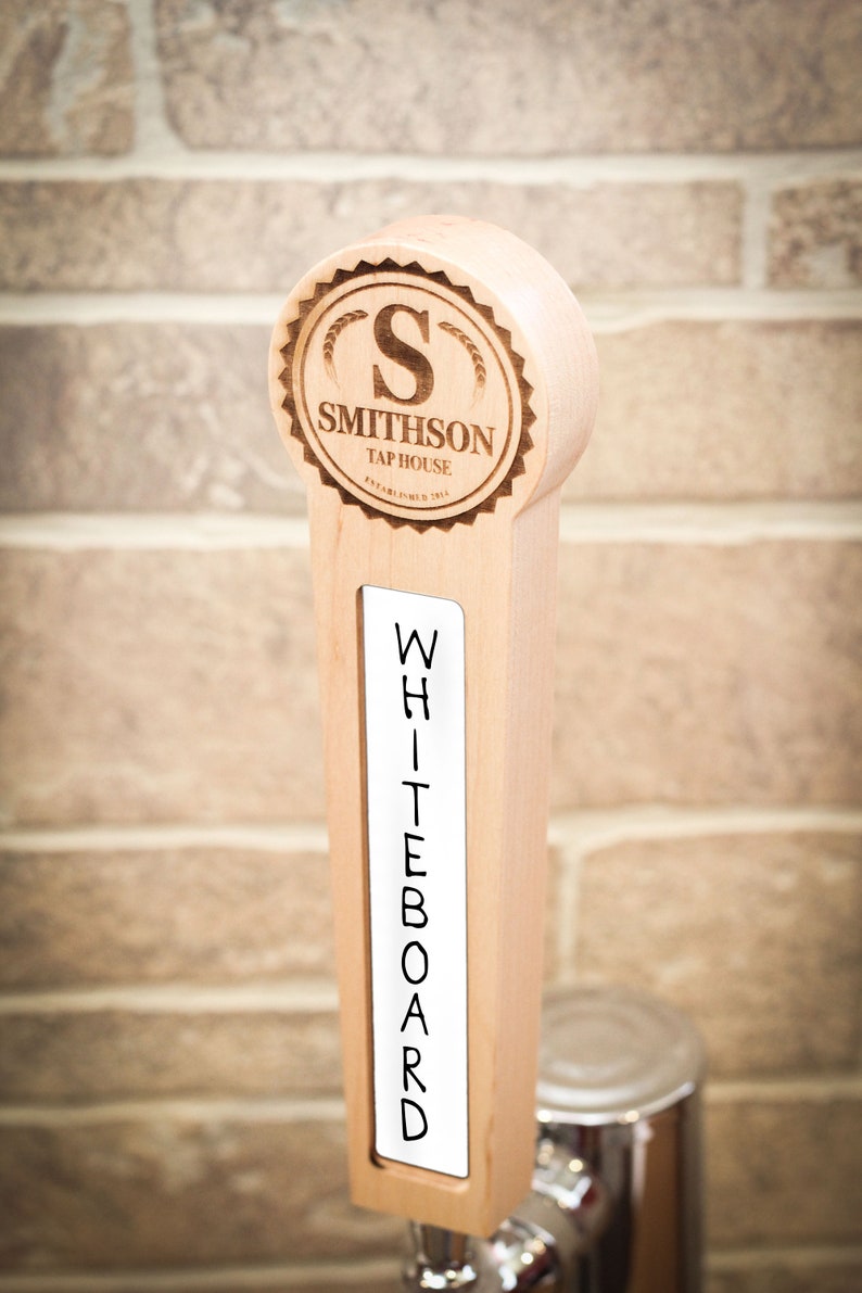 Custom Wood Monogram Tap Handle Chalkboard or Whiteboard | Etsy