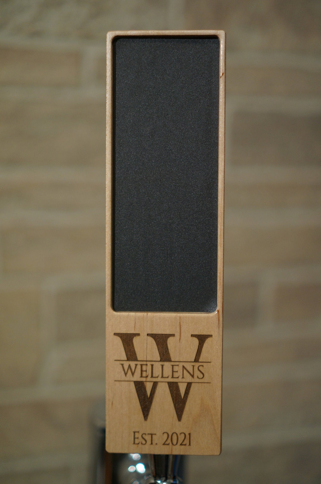 Custom Wood Monogram Tap Handle - Chalkboard or Whiteboard - Etsy