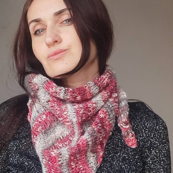 Knit Triangle Scarf - Etsy