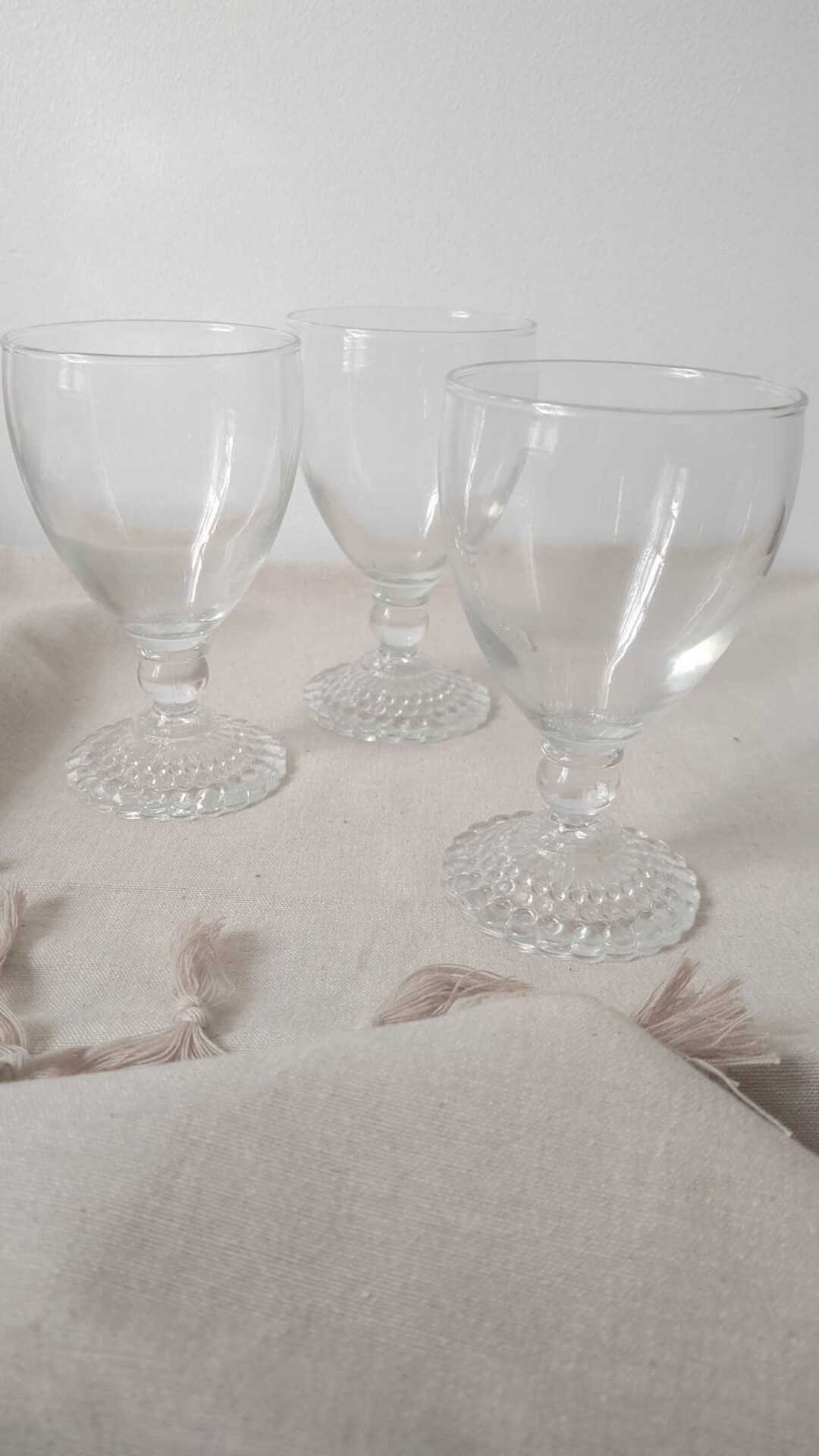 Vintage Bubble Wine Glasses - Etsy
