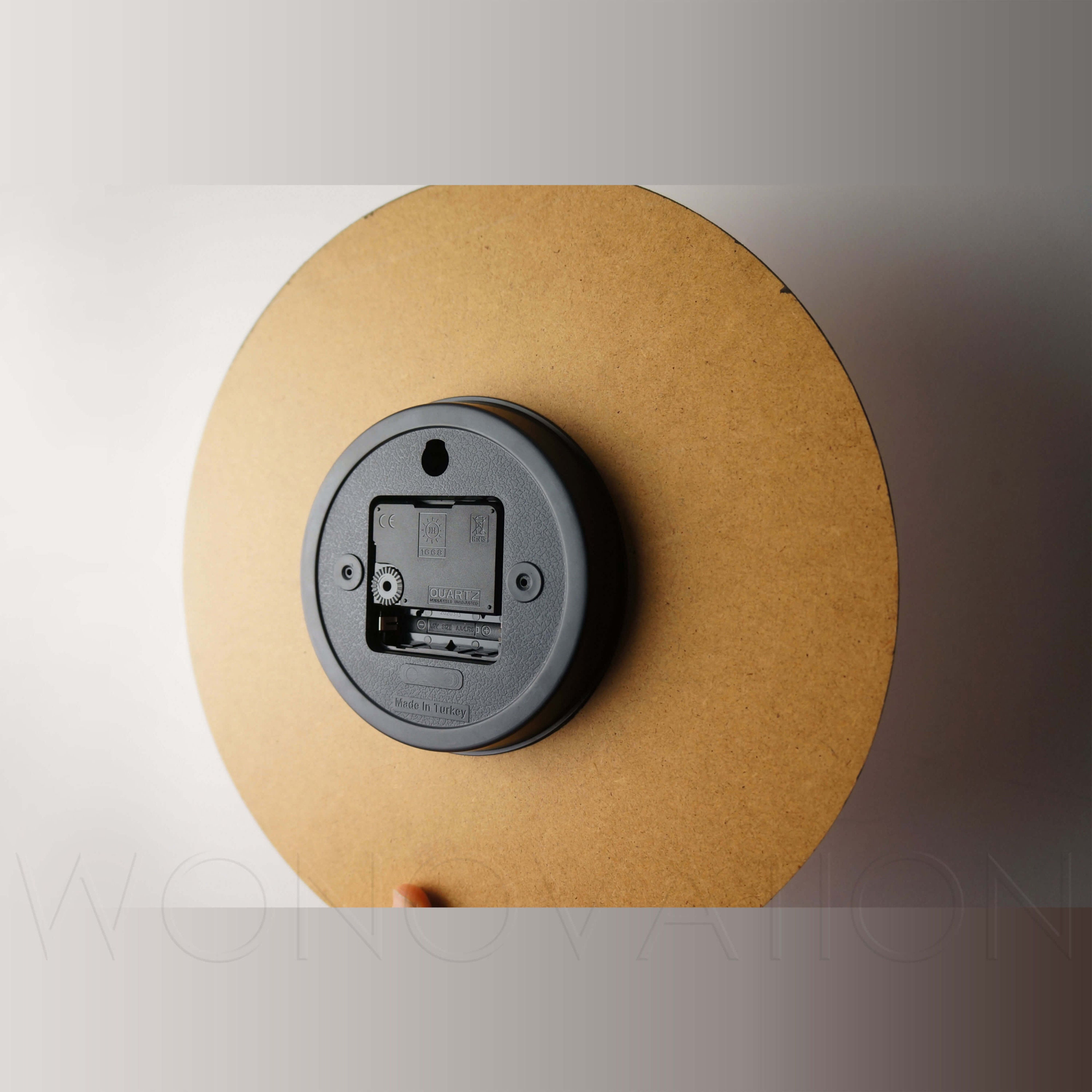 Unique Wall Clock Silent Modern Wood Minimalist Large Wall - Etsy