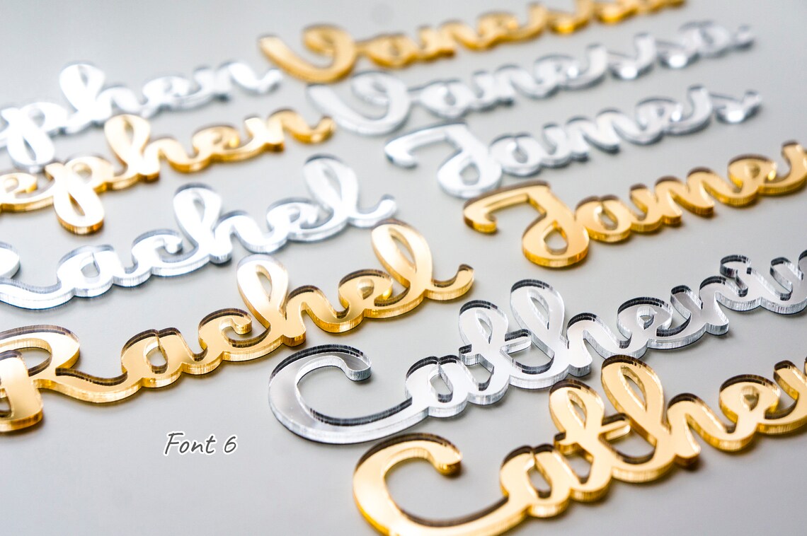 Guest name tags Place name settings Gold Wedding Place Cards | Etsy