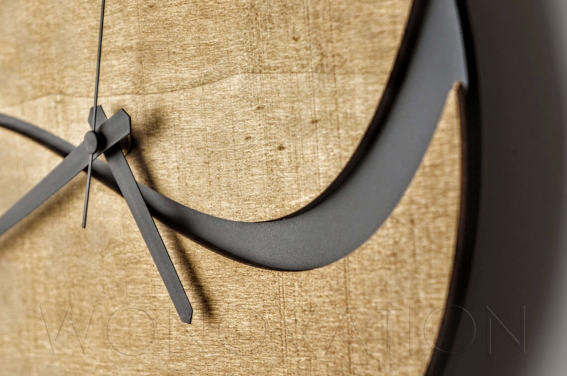 Modern Wall Clock Silent Unique Wood Minimalist Wall Clock 16 - Etsy