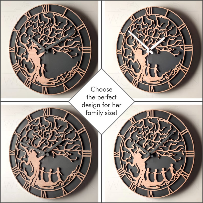 Personalized Wooden Wall Clock Unique Mother's Day Gift - Etsy