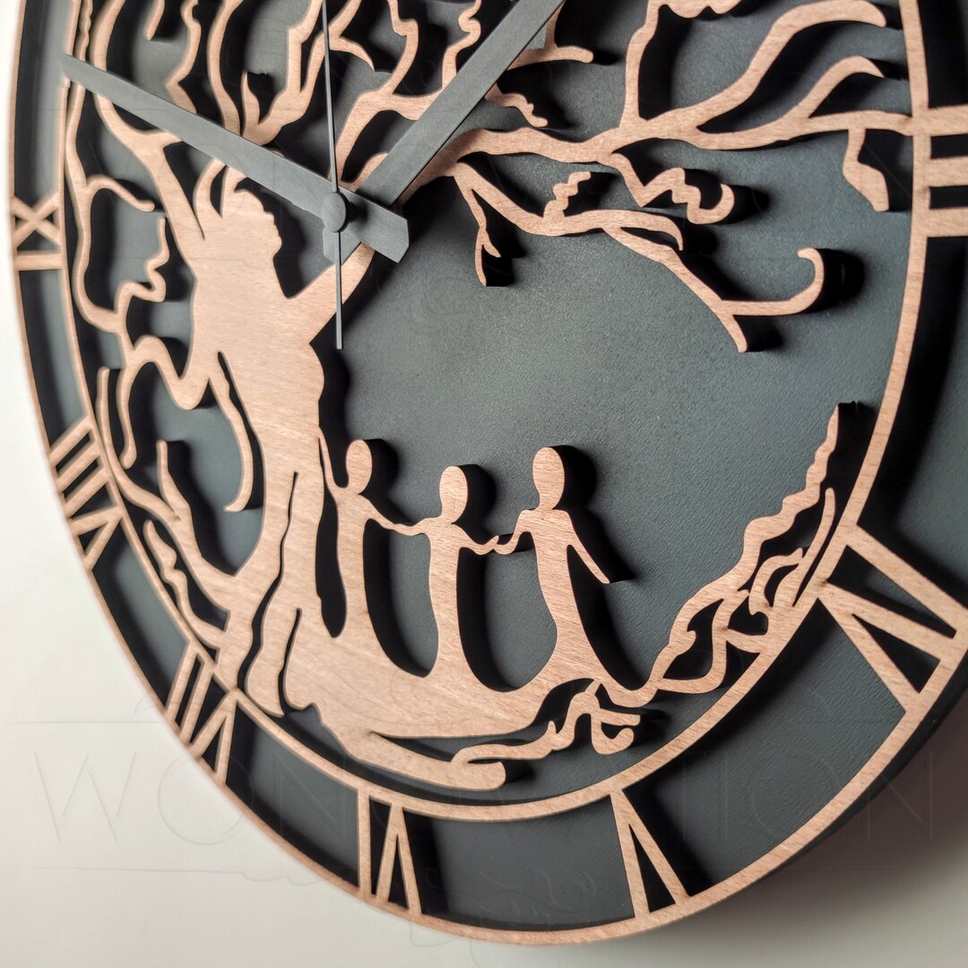 Custom Wooden Wall Clock Mother's Day Gift for Grandma Personalized ...