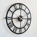 Metal Wall Clock Black Metal Large Clock for Kitchen - Etsy