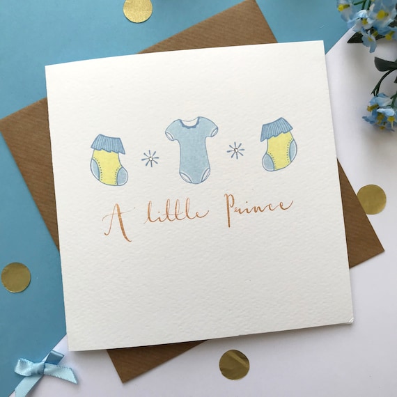 Baby Boy Card Little Prince | Etsy