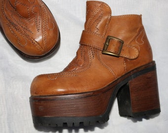 70s platform boots | Etsy