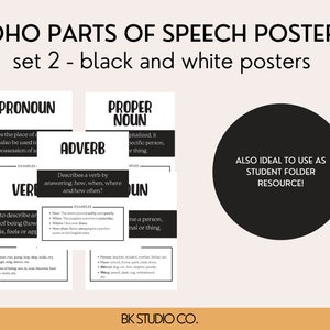 Parts of Speech Posters Boho Classroom Decor Educational - Etsy