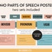 Parts of Speech Posters Boho Classroom Decor Educational - Etsy