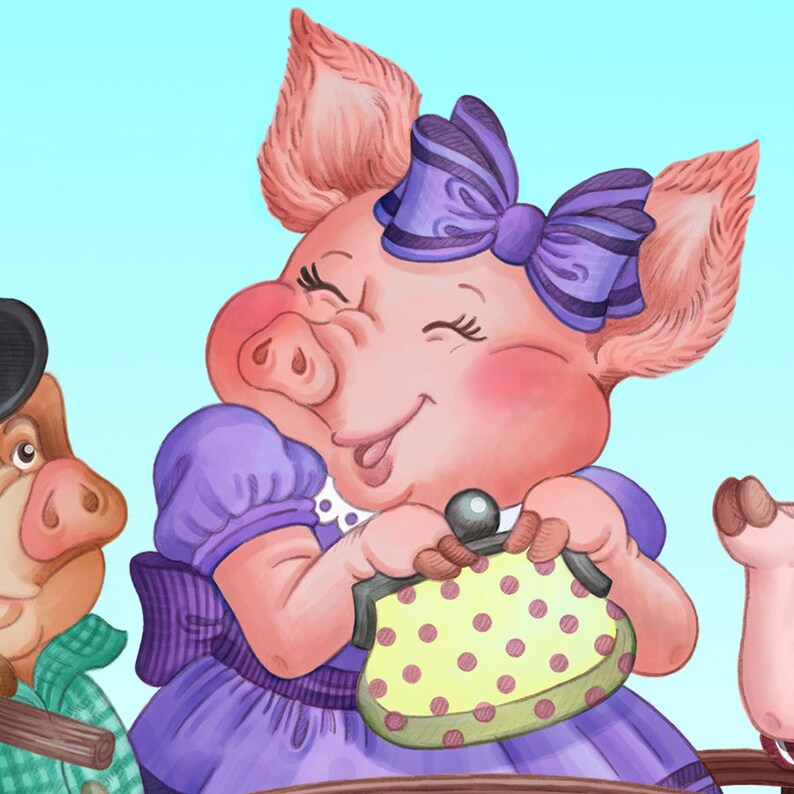 Three Little Pigs, Children's, Baby's or Kid's Room, Classroom or ...
