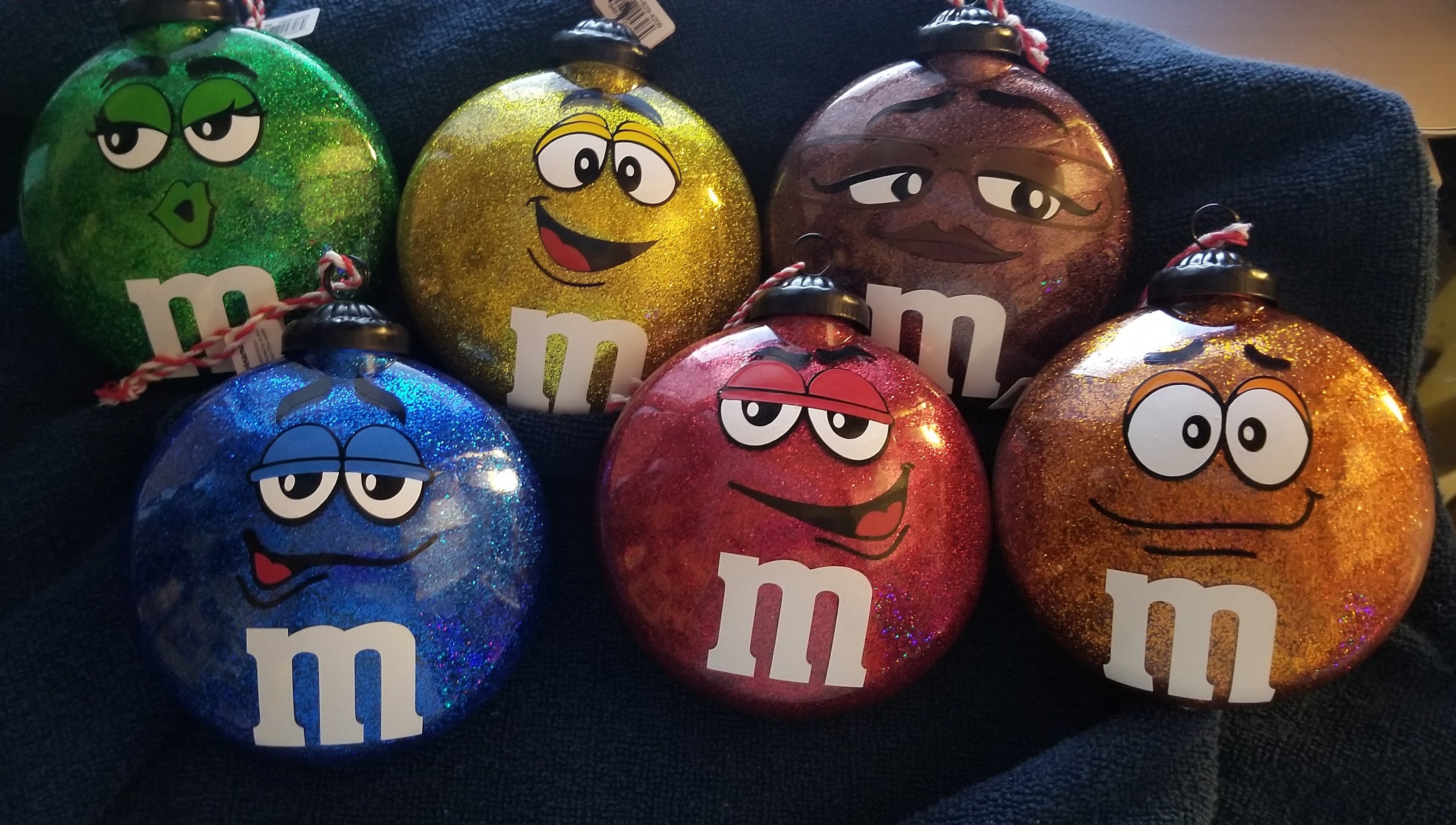 M & M Custom Ornaments sold individually. Set options | Etsy