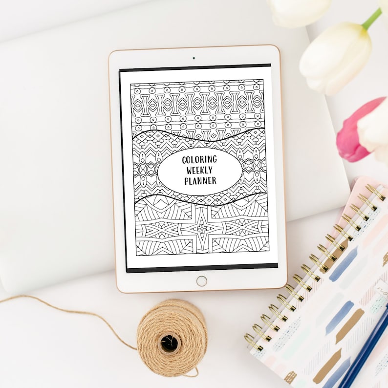 Colouring Weekly Printable Planner Zentangle Printable - Etsy