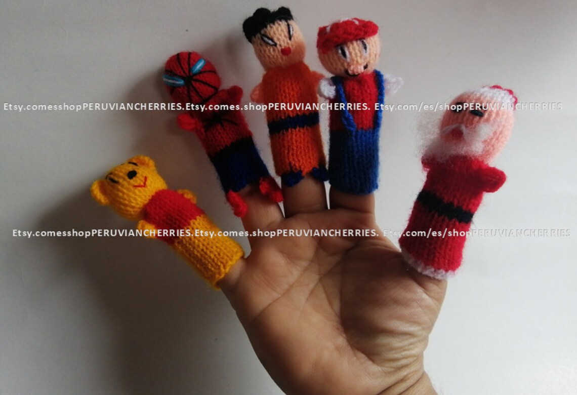 Lot of 51 NEW Handknitted Peruvian Crochet Finger Puppets - Etsy Singapore