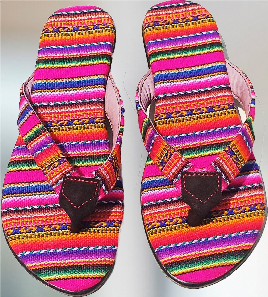 Peruvian Fabric Sandals, Popular Flip Flop Peru Sandals, Native Inca ...