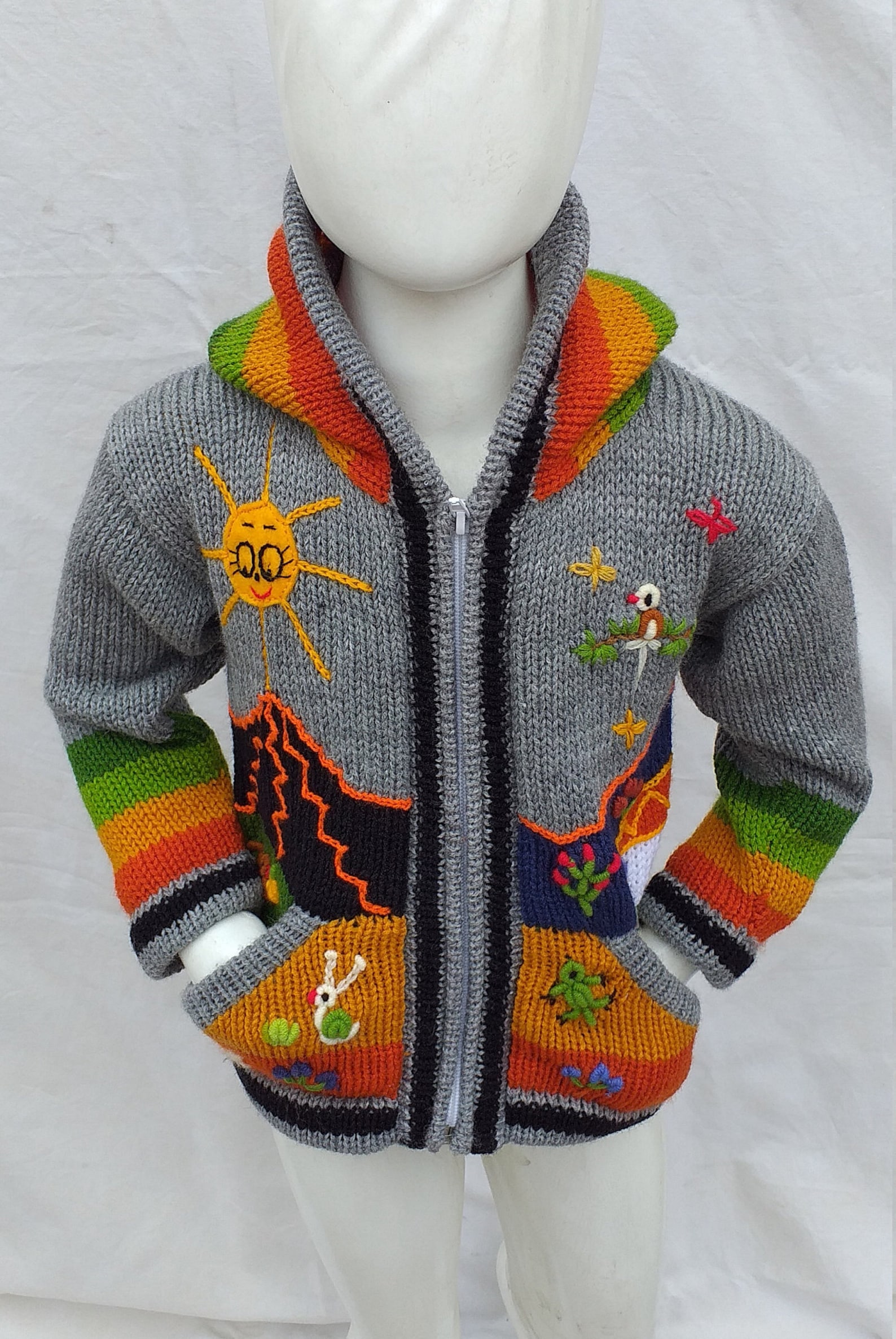 Children Peruvian Sweater Unique Peru Kids Wool Cardigan - Etsy UK