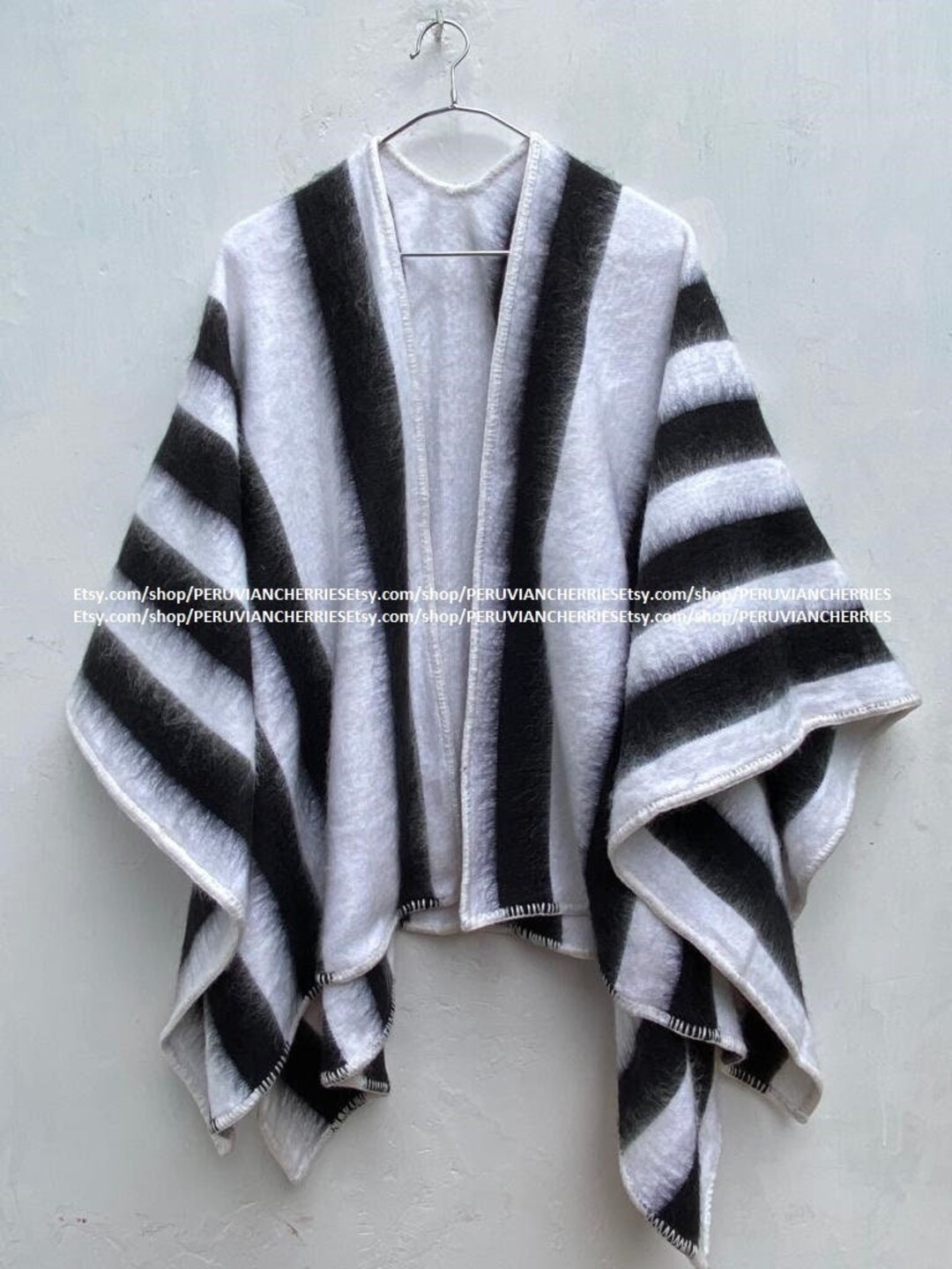 Open Alpaca Poncho for Men and Woman, Length 67" Width 59" Poncho ...